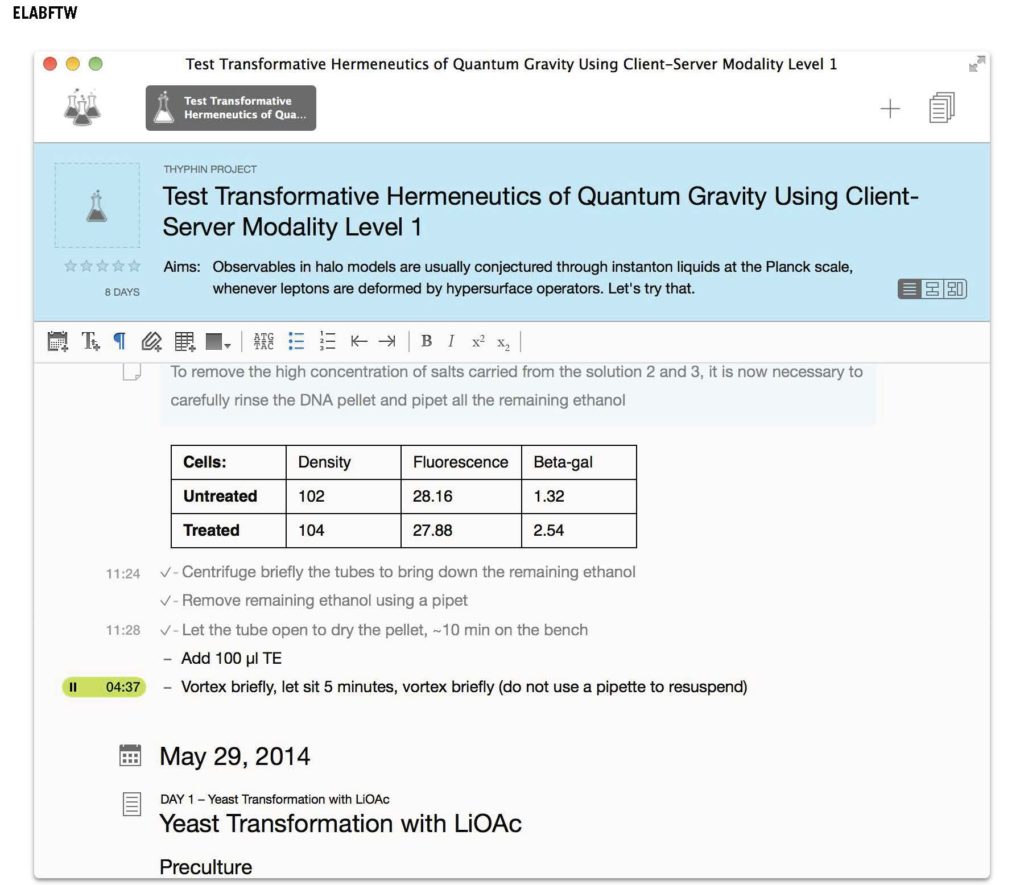 » elabFTW Micro Mega Meta